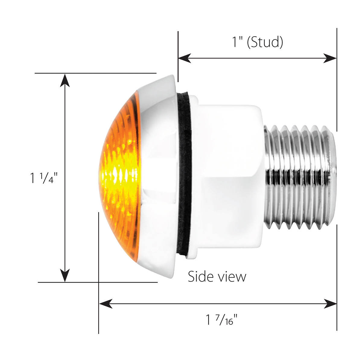 75341 1-1/4" Mini Moon LED Light Classic Style Lens - Grand General ...