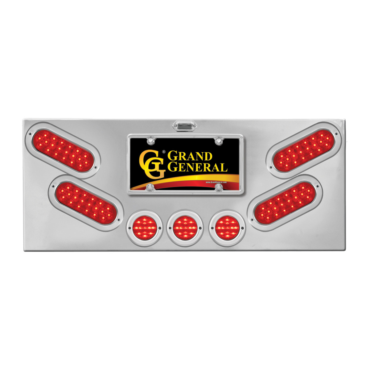 91454 Chrome Plated Steel Rear Center Light Panel - Grand General ...