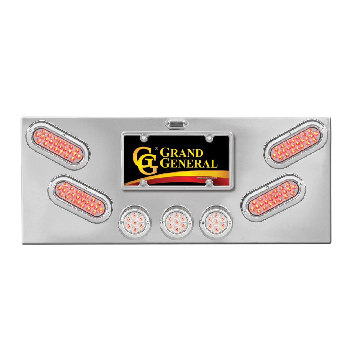 91472 Chrome Plated Steel Rear Center Light Panel - Grand General ...