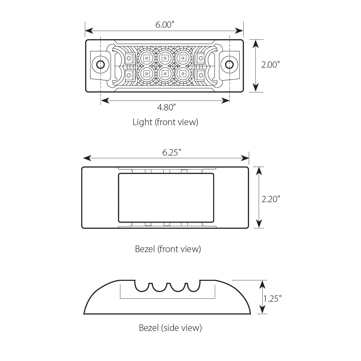 76216 Spyder Series Rectangular Wide Angle LED Light - Grand General ...