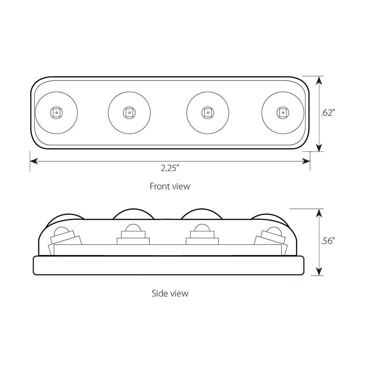 77141 Small Thin Line Surface Mount LED Light - Grand General ...