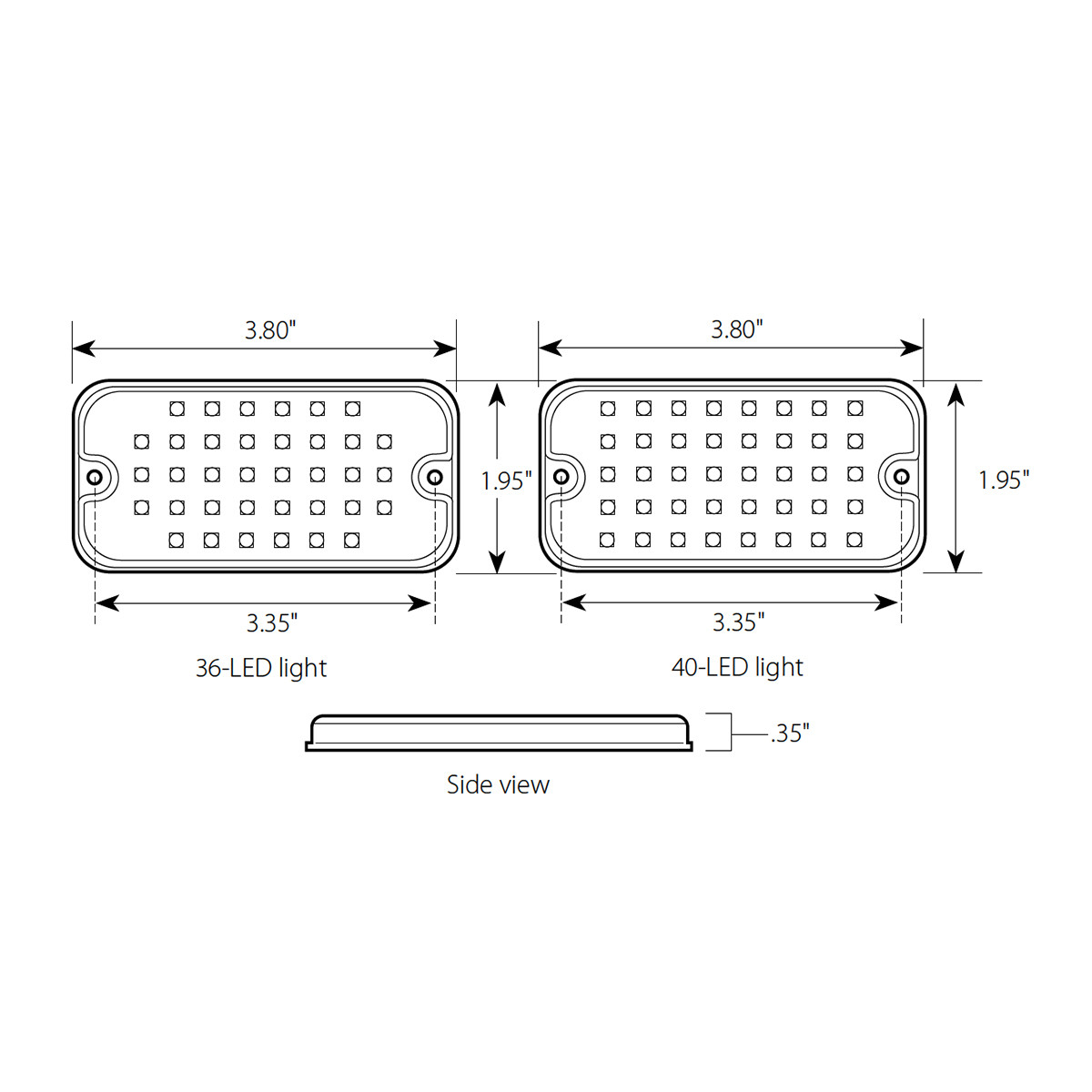 81741 Ultra Thin Rectangular Strobe LED Light - Grand General ...