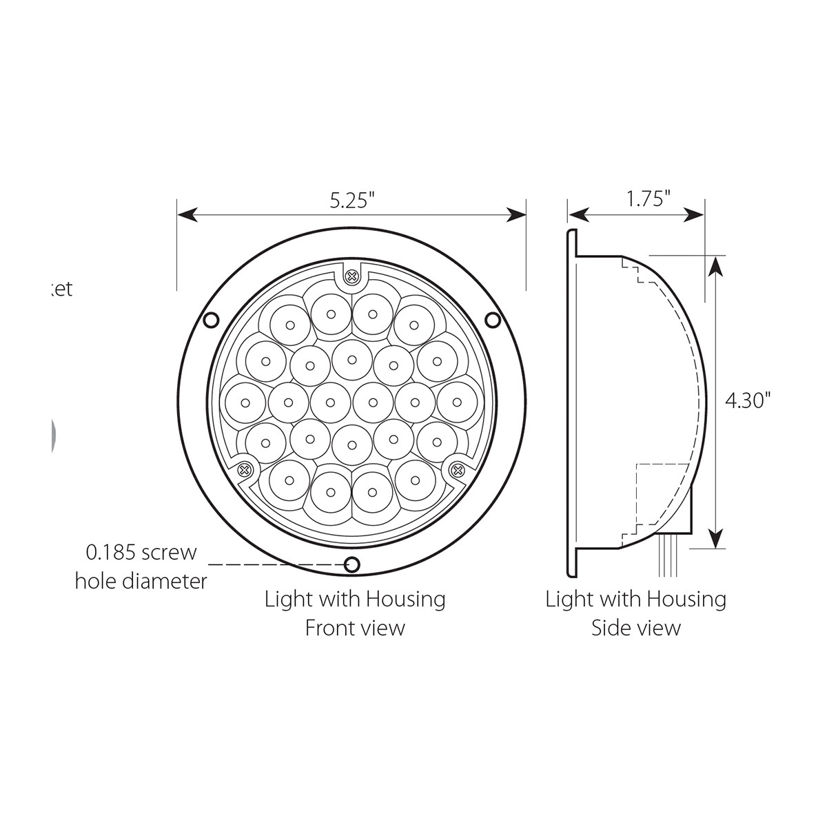 82278 Pearl Series 4" Sleeper LED Light with Housing - Grand General ...