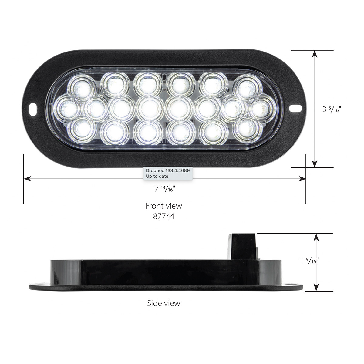 87744 Fleet Series Oval Flange Mount LED Light - Grand General ...
