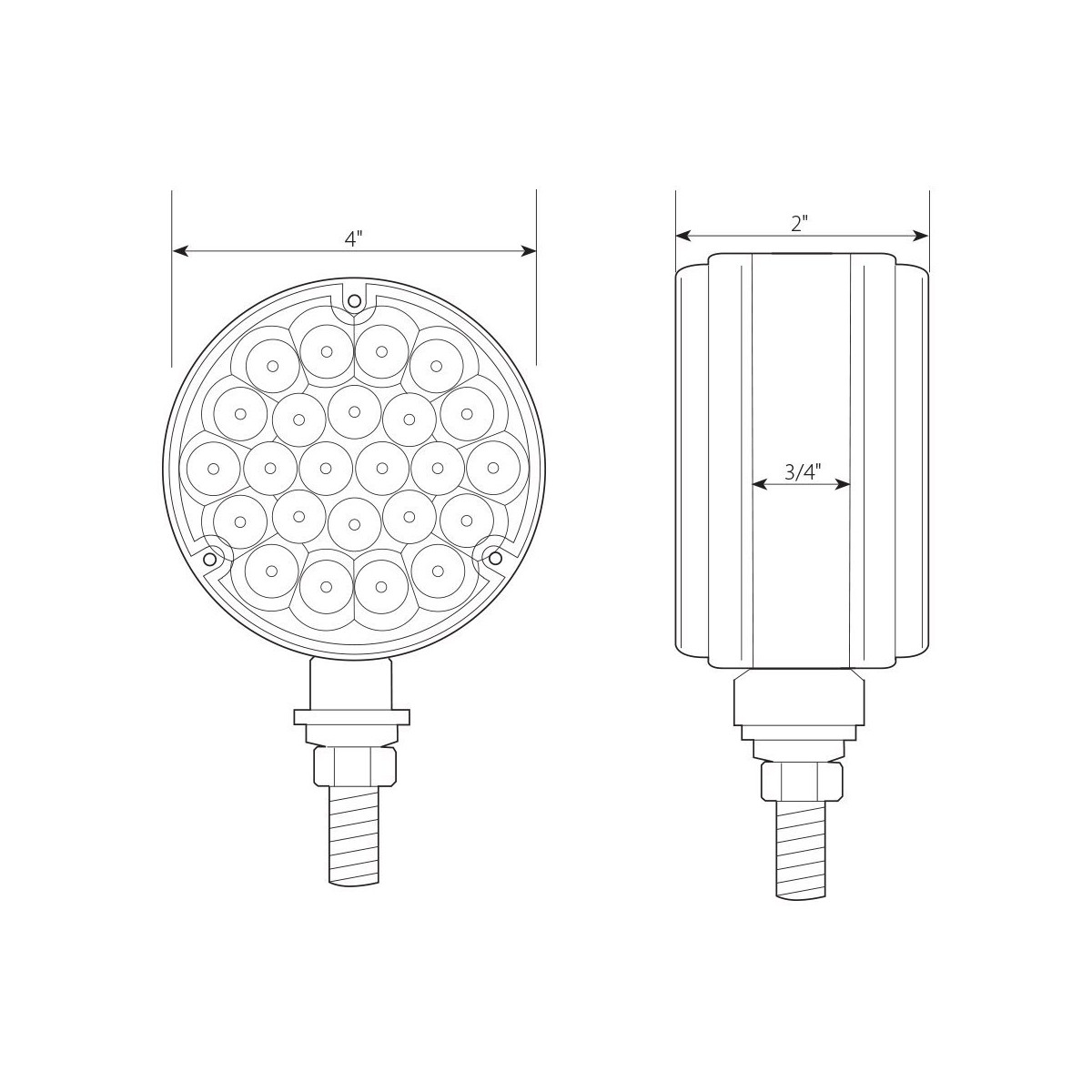 78376 Pearl Series 4" Double Face LED Light - Grand General Accessories LLC