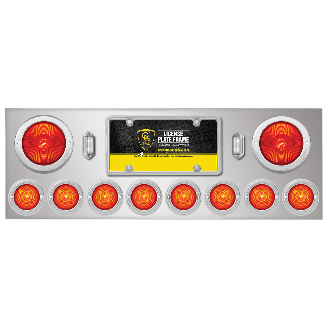 91891 Stainless Steel Rear Light Panel w/ Backing Plate - Grand General ...