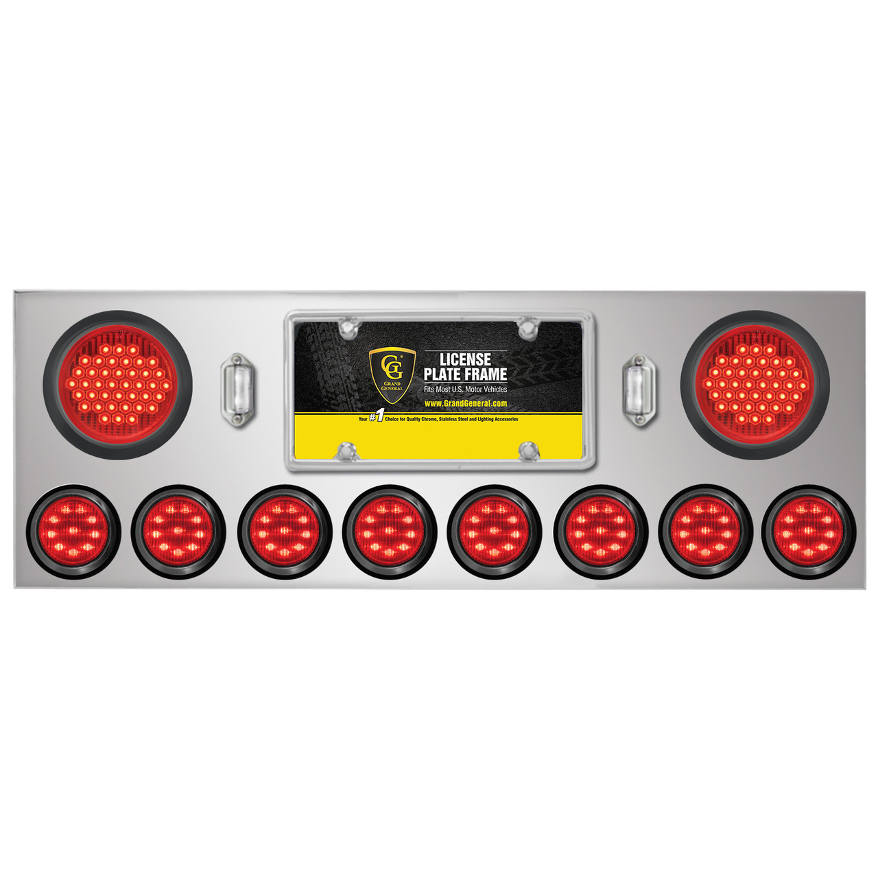 91894 Stainless Steel Rear Light Panel w/ Backing Plate - Grand General ...