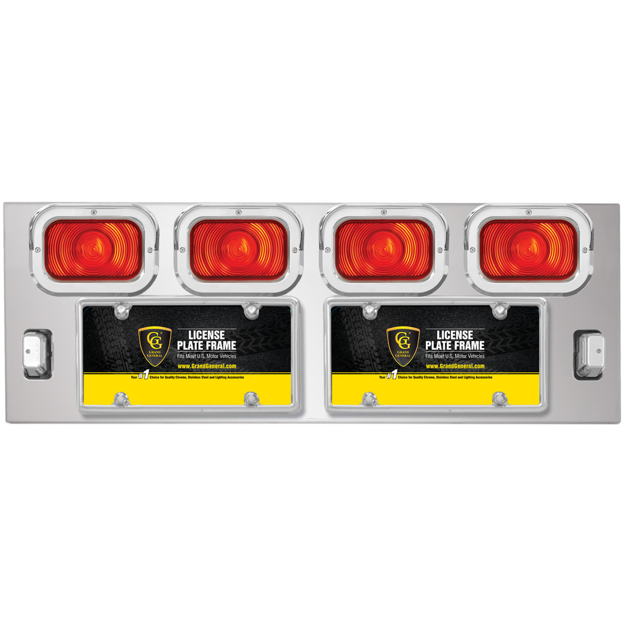 92852 Chrome Rear Light Panel with 2 License Plates - Grand General ...