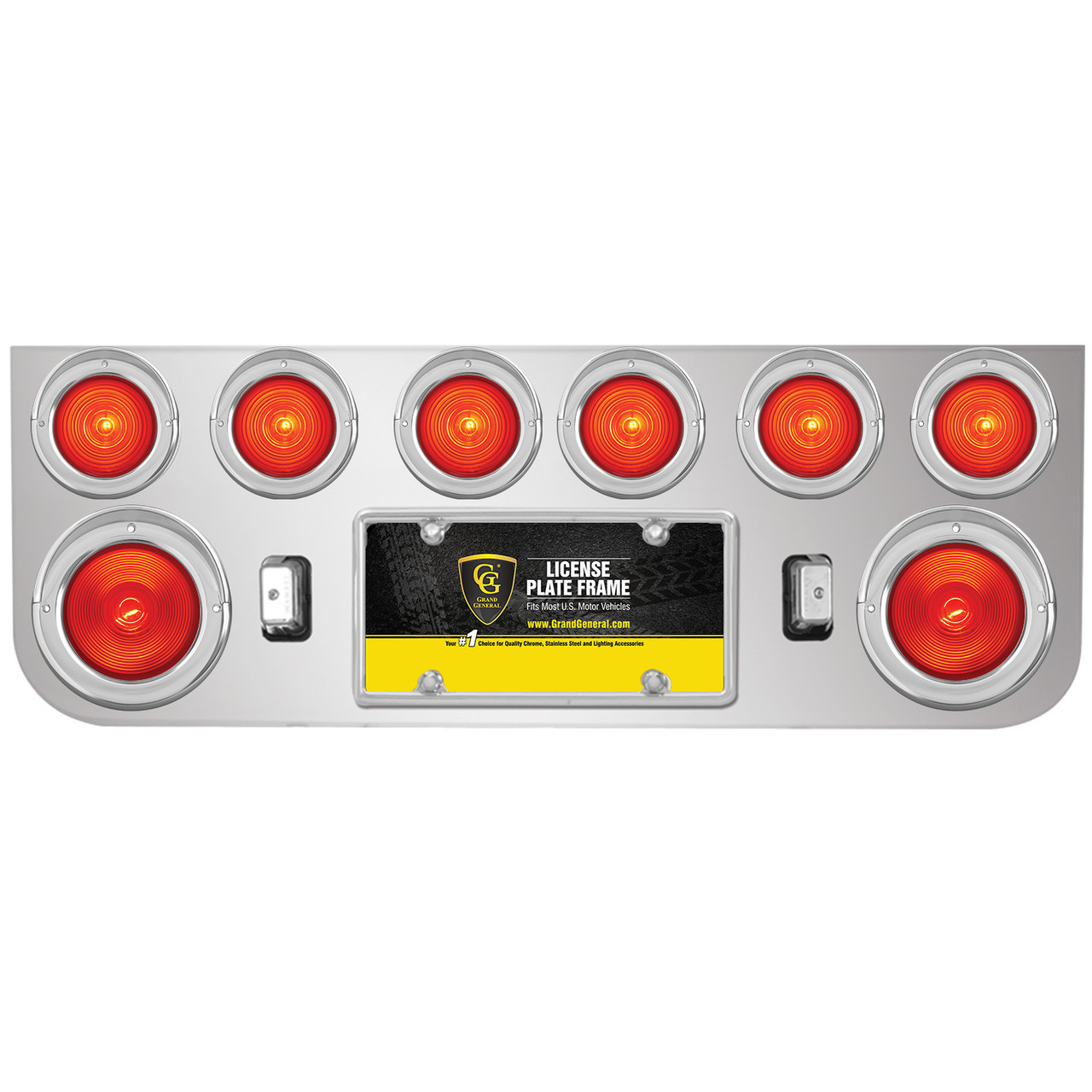 92846 Chrome Plated Steel Rear Center Light Panel - Grand General ...