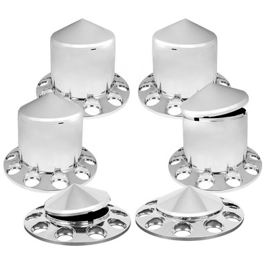 40237 Chrome Plastic ABS Complete Axle Cvr Set w/o Lug Nut Cvr - Grand ...