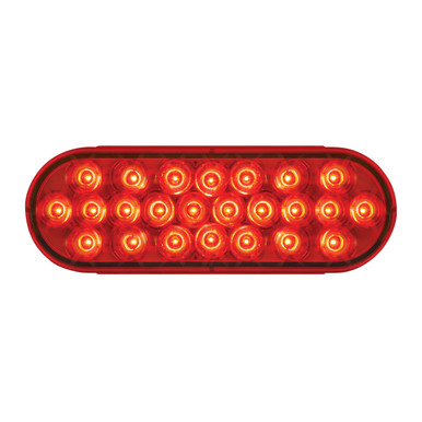 OVAL PEARL RED/RED 24-LED