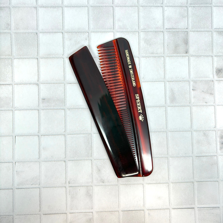 Speert Handmade Swiss European Comb #32 5" Inch Wide & Fine Tooth Brown ...