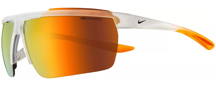 NIKE Windshield-CW4663-913 Mens Sunglasses in Frosted Crystal/Orange ...