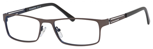 Esquire Mens EQ1551 Metal Frame Reading Eyeglasses in Gunmetal 54mm ...