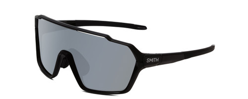 Smith Shift MAG Wrap Semi-Rimless Sunglass Black/CP Platinum Mirror ...