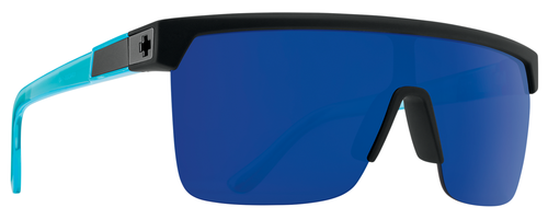 SPY Optic FLYNN Unisex Semi-Rimless Sunglass Black Sky Crystal/Blue ...