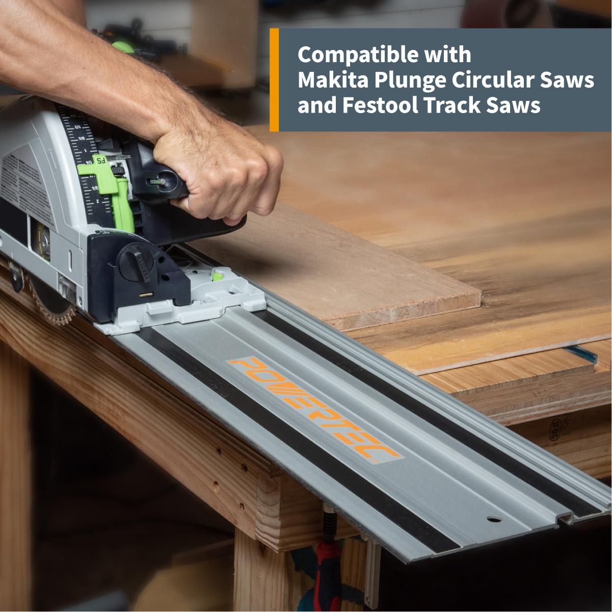 71550 Track Saw Guide Rail Kit (Guide Rails+Rail Connectors+Protective ...