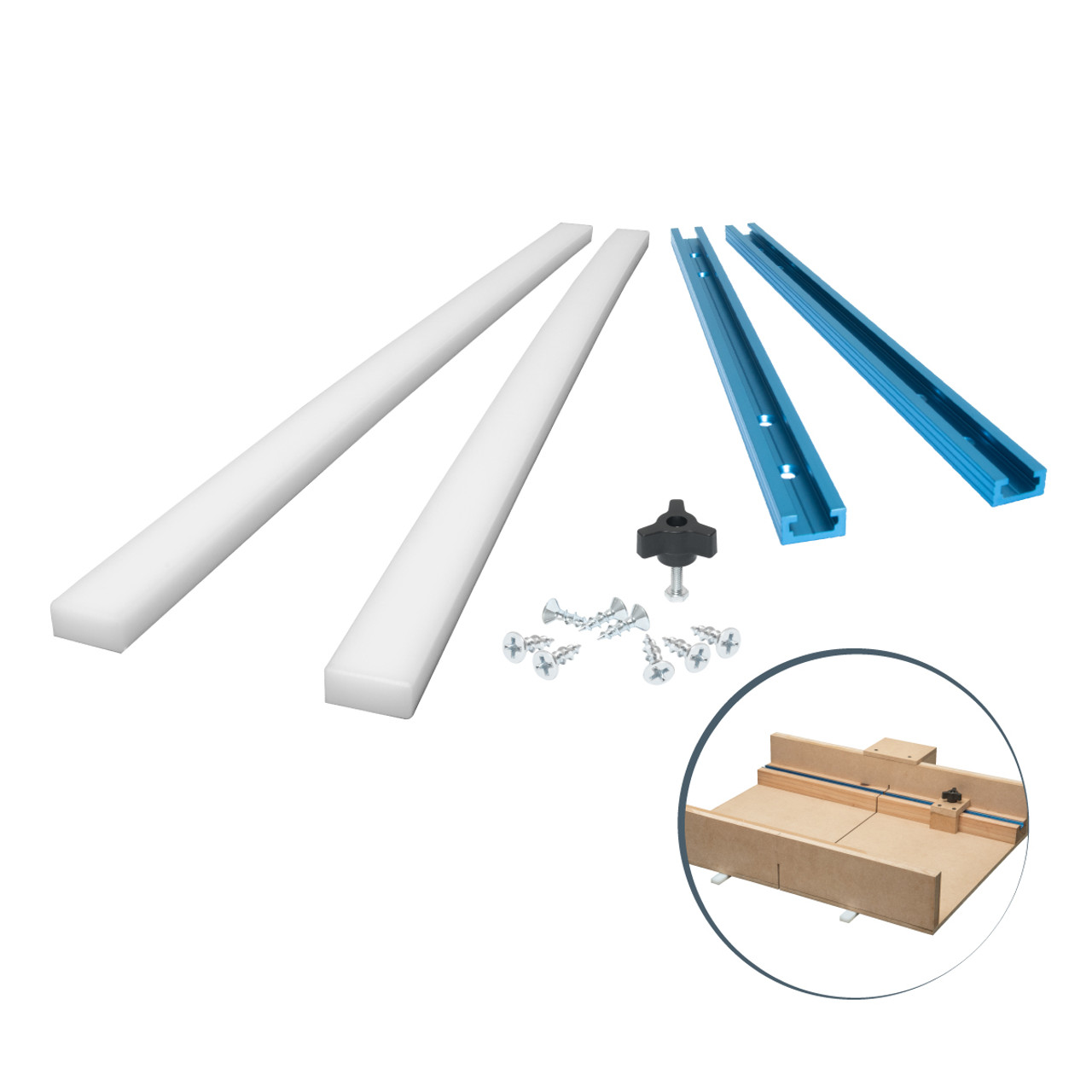 71765 Rail Guide Coping Sled for Router Tables - POWERTEC Woodworking ...