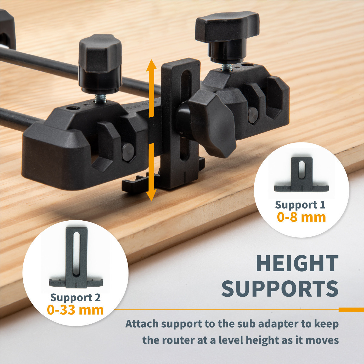 71085 Router Guide Rail Adapter System - POWERTEC woodworking tools ...