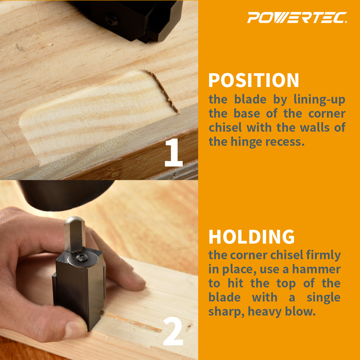 Square Corner Chisel | POWERTEC - Amazon Top Rating Woodworking Tools ...