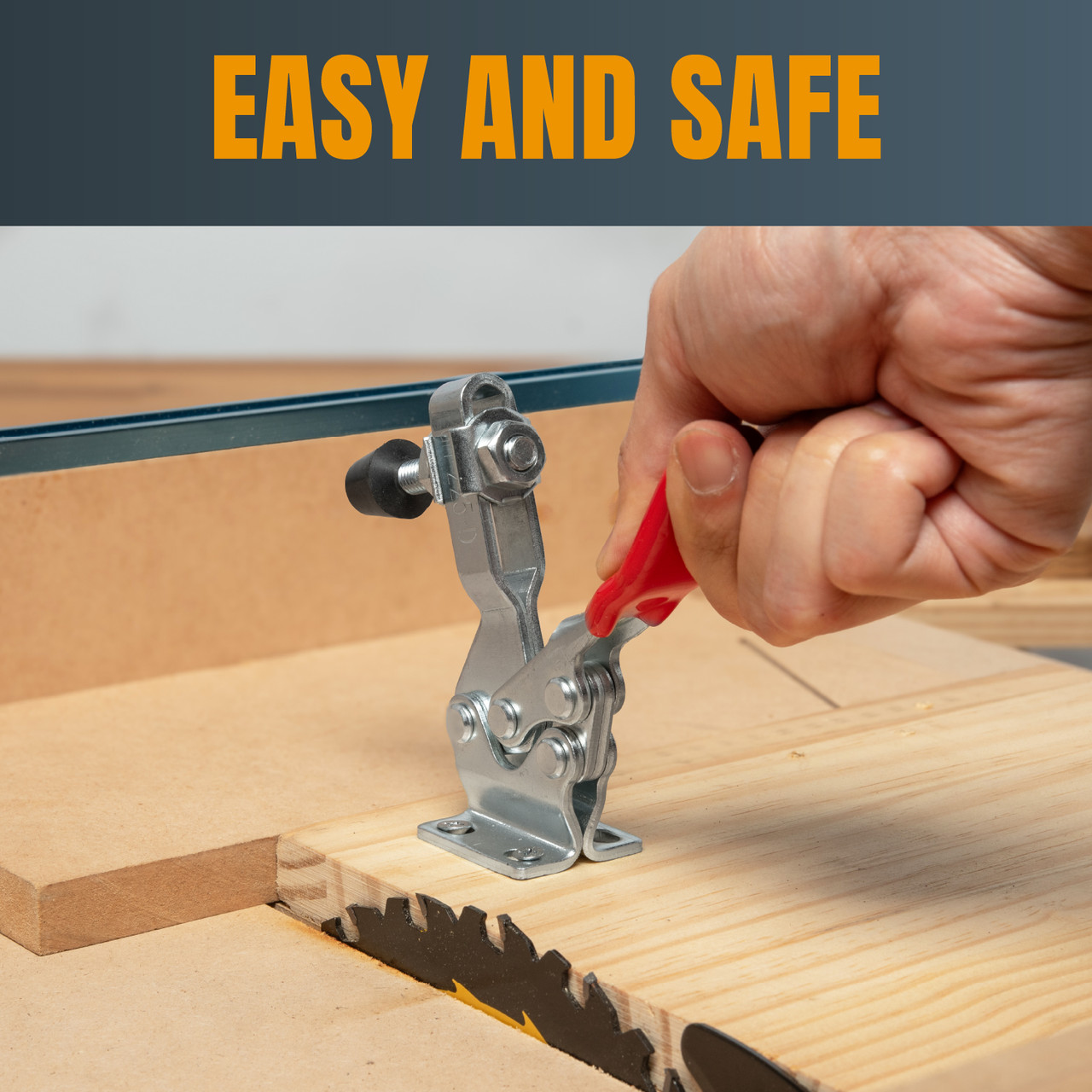 Horizontal Quick-Release Toggle Clamp, 500 lbs Capacity, 225D, 2 Pack ...