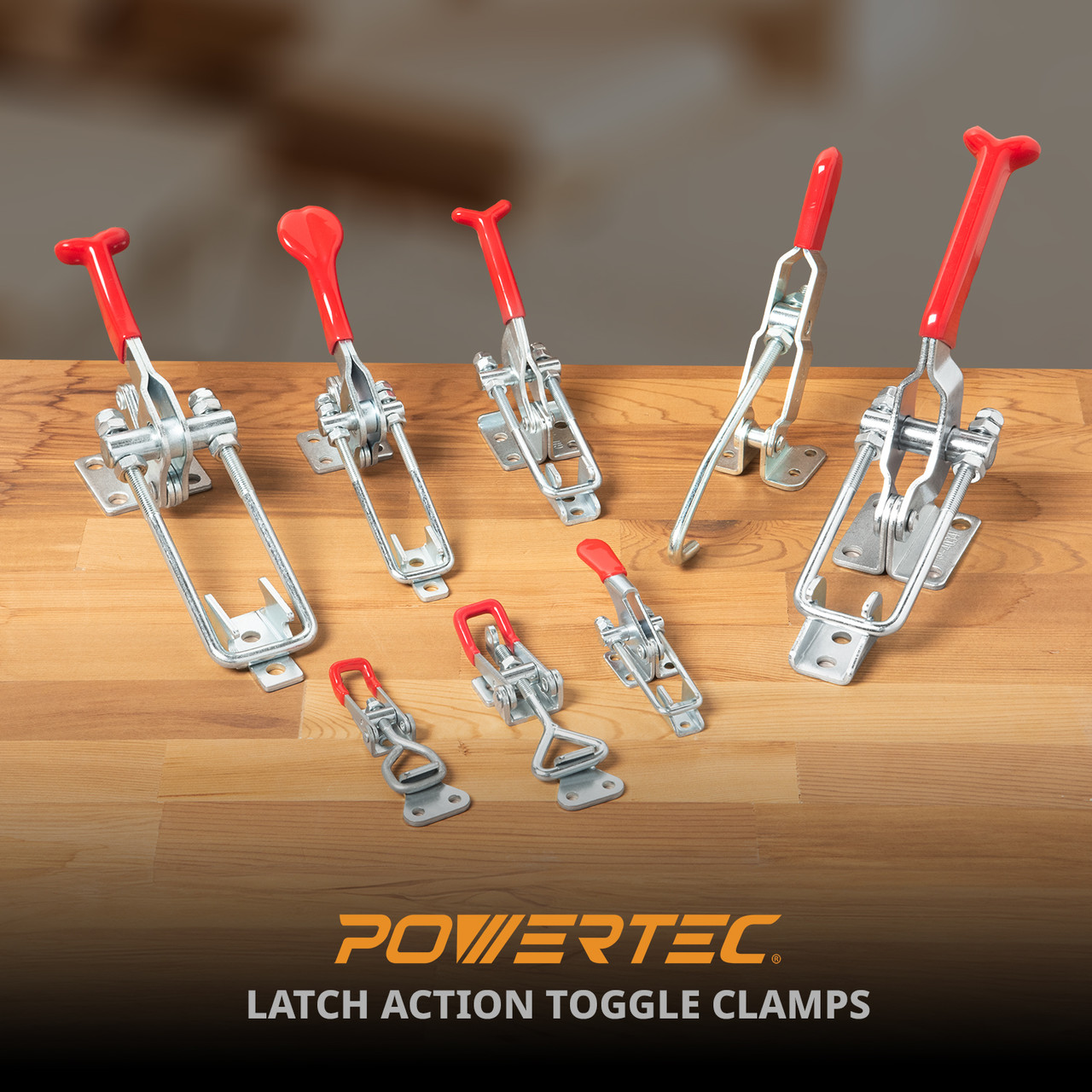 Pull-Action Latch Toggle Clamp, 220 lbs Capacity, 4001, 8 Pack ...