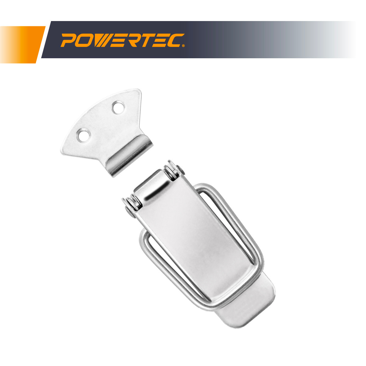 Stainless Steel Spring Loaded Chest Latch with Catch Plate, 2 Pack | POWERTEC Woodworking ...