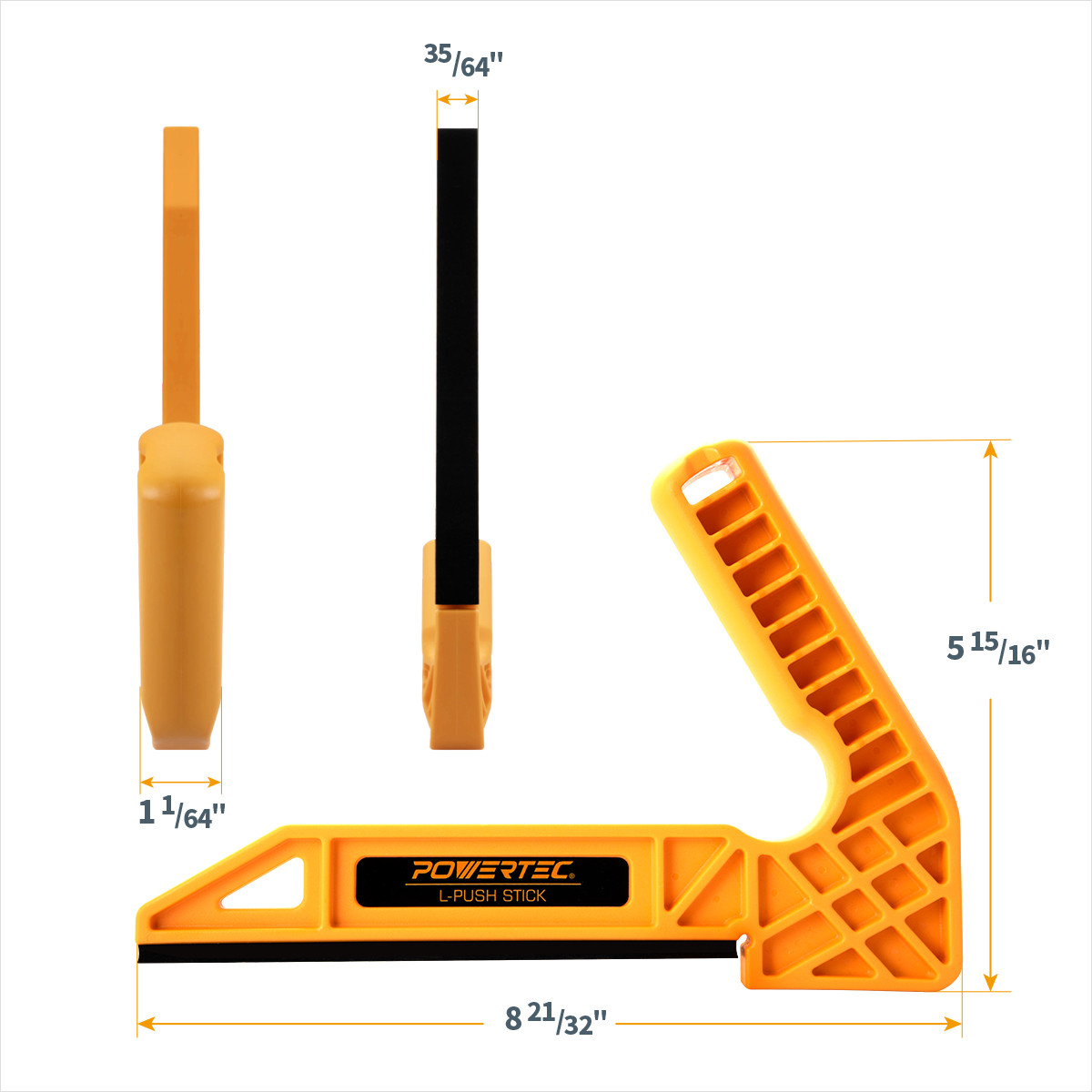 Plastic L-Push Stick Deluxe L-Shaped Woodworking Push Tools-2 Pack ...