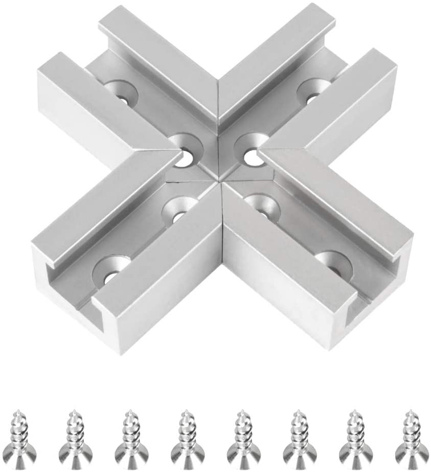 T-Track Intersection Kit 3 x 3 , Anodized Aluminum | Woodwork T-Track ...