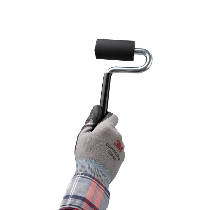 71010 Long Handle J-Roller with Rubber Roller, 1-1/2" by 3" - POWERTEC