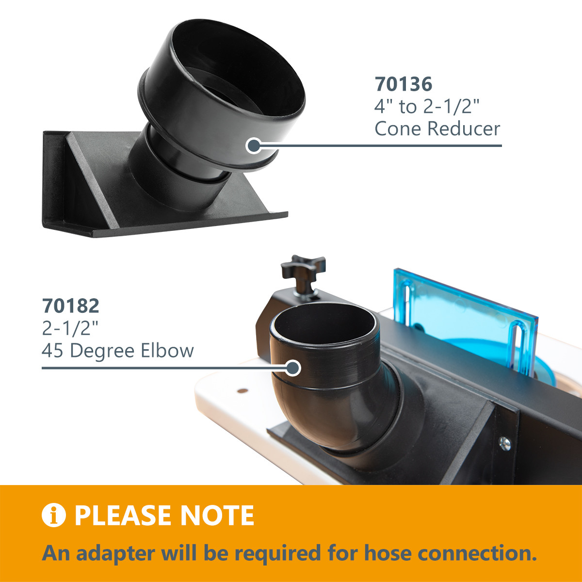 Router Table Dust Port 2-1/2" | POWERTEC Saw Dust Collection ...