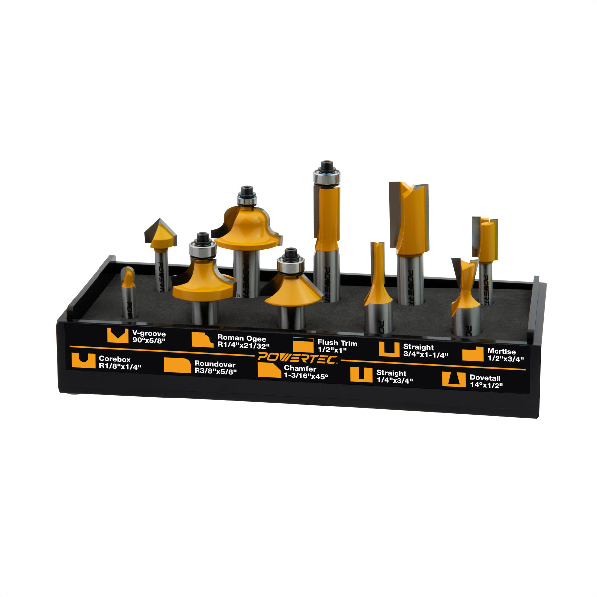 73010 10-Piece Carbide Tipped Bit Set, Professional Series with 1/2 ...