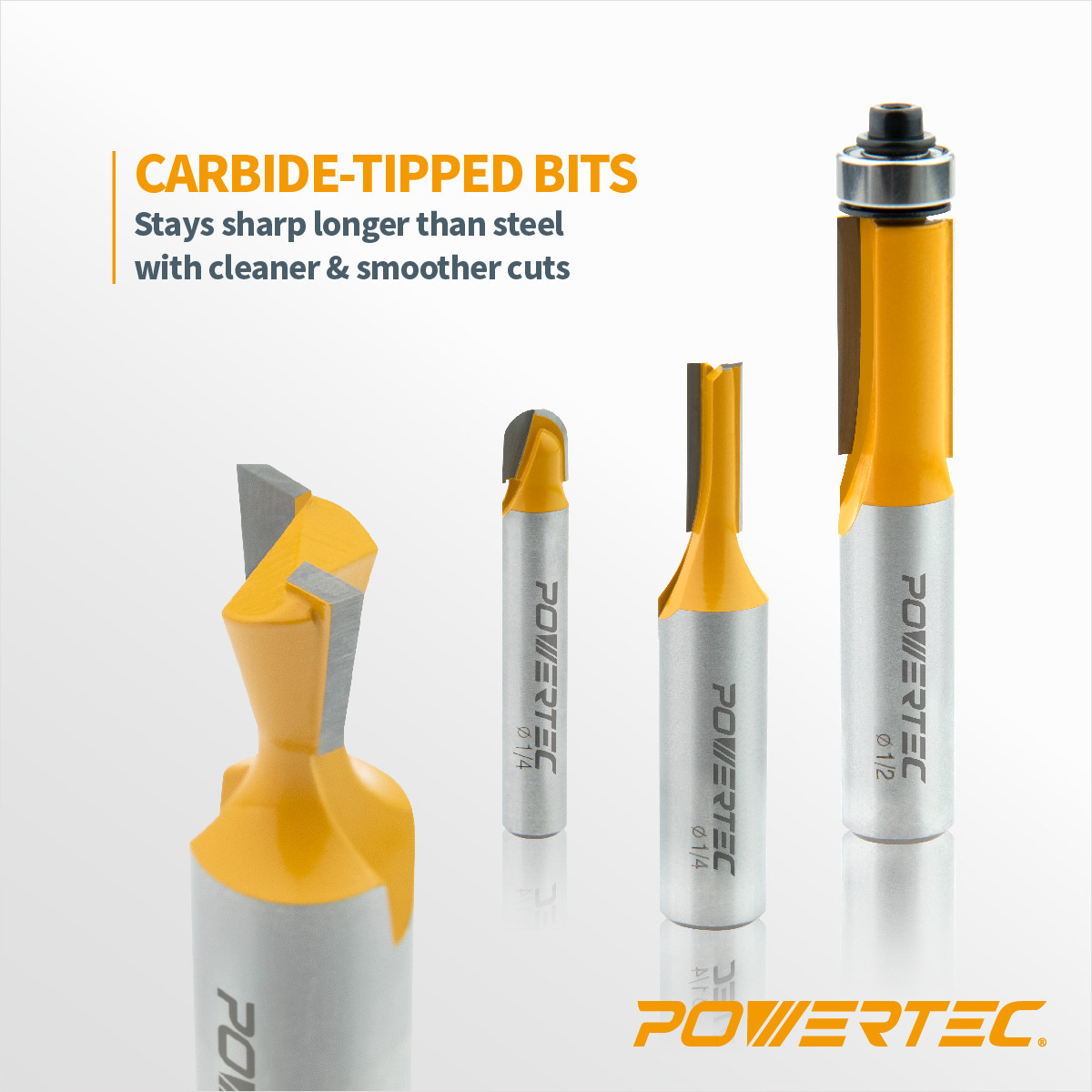 73010 10-Piece Carbide Tipped Bit Set, Professional Series with 1/2 ...