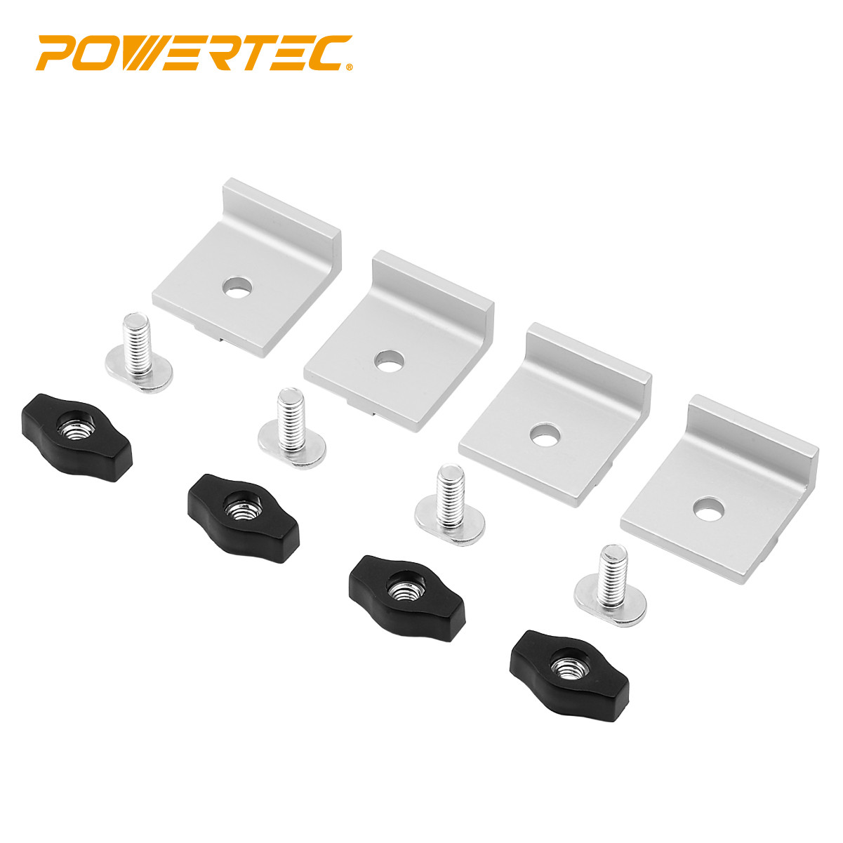 POWERTEC-Universal Short Stop for T-Track System with Wing Knobs, 4PK ...