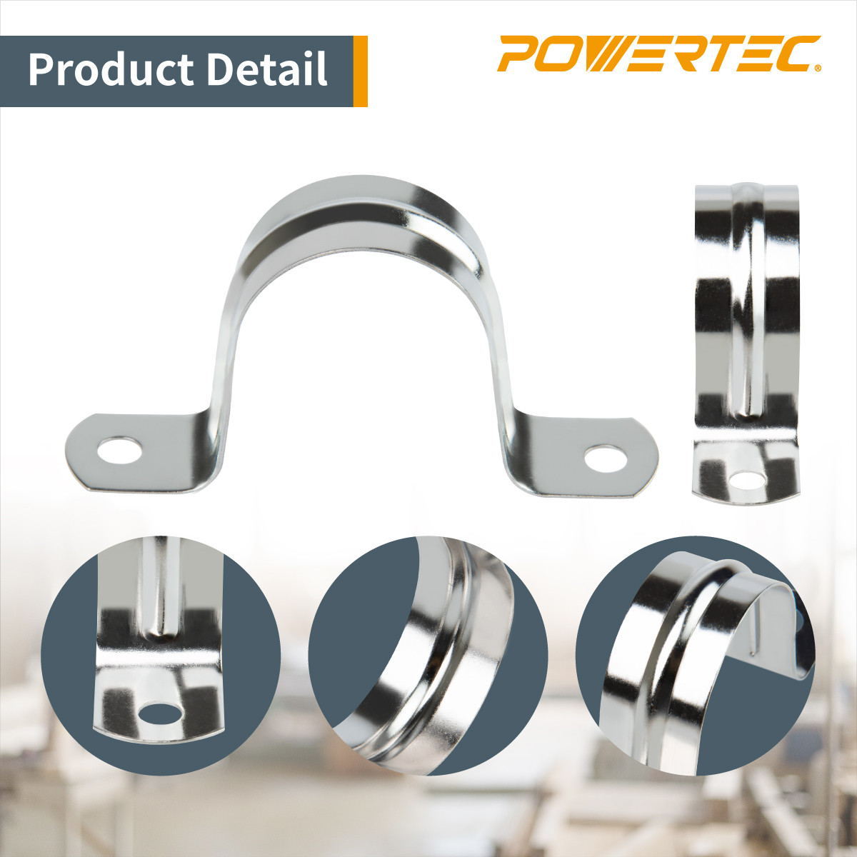 1-1/4 Inch Pipe Strap Clamp Hanger Set for 32mm OD Pipes, 2 Hole Mount ...