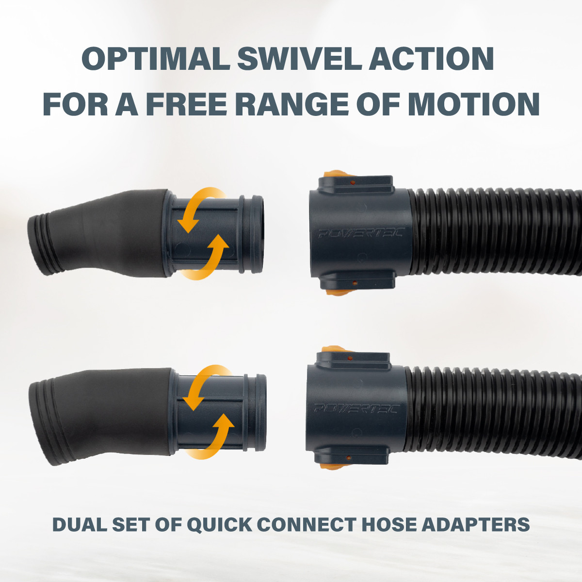 POWERTEC 70355 Dust Collection Hose Kit | 10' Hose with 1 Quick ...