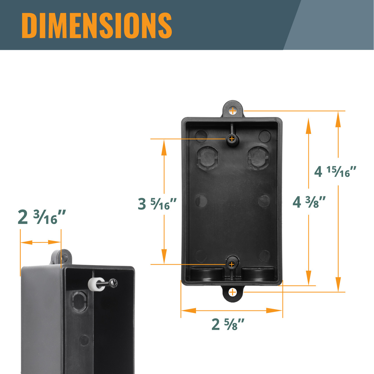 Deep Switch Box with Hardware for POWERTEC Switch Compatibility 71834 ...