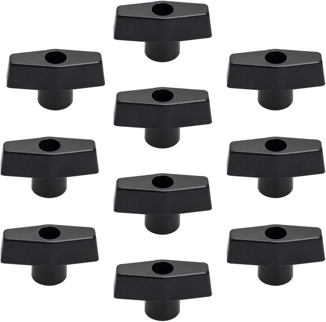 QNB3002-P2 T-Style Thru Hole Knob w/Plated Steel 5/16"-18 Threaded ...