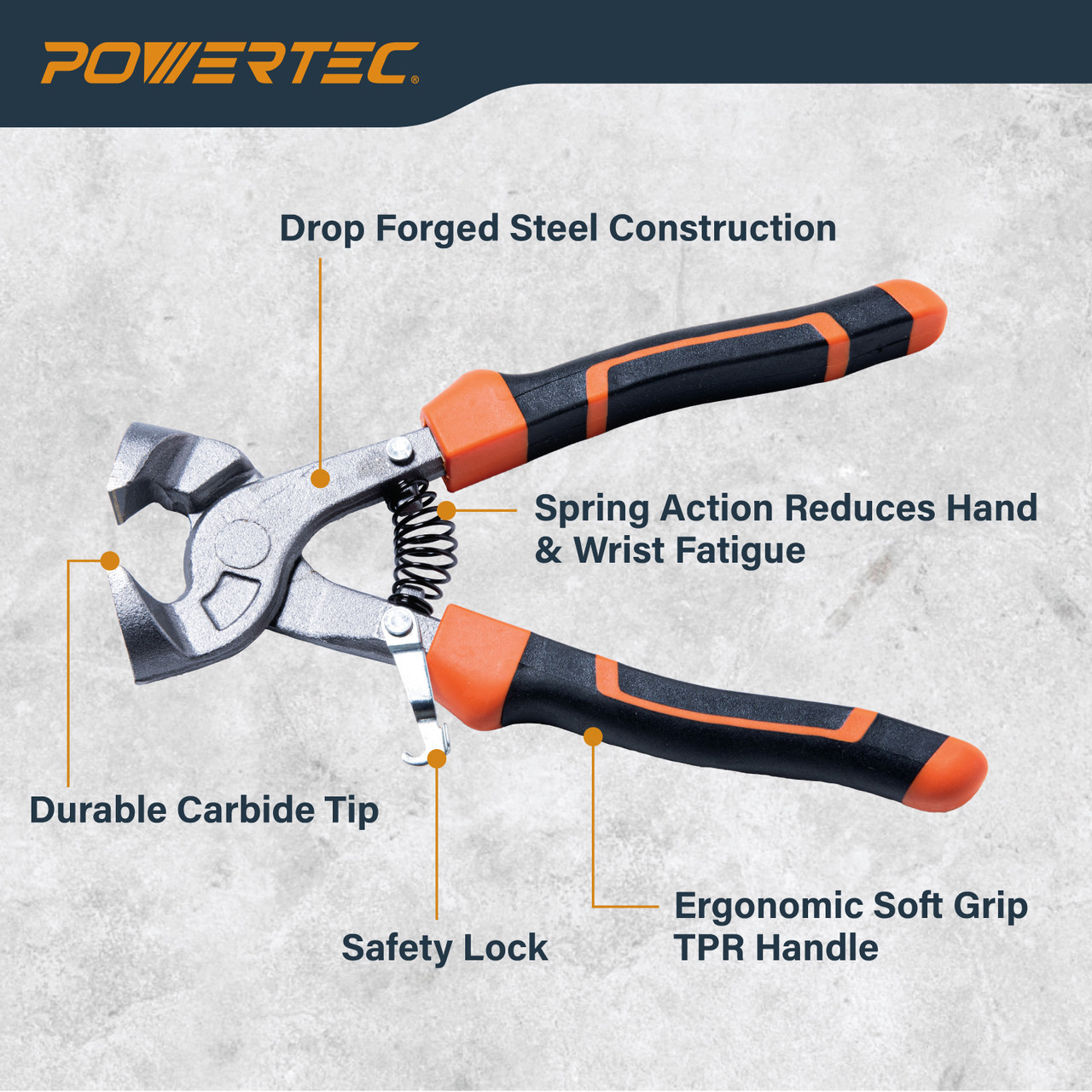 71900 Ergonomic Grip Heavy Duty Tile Nippers