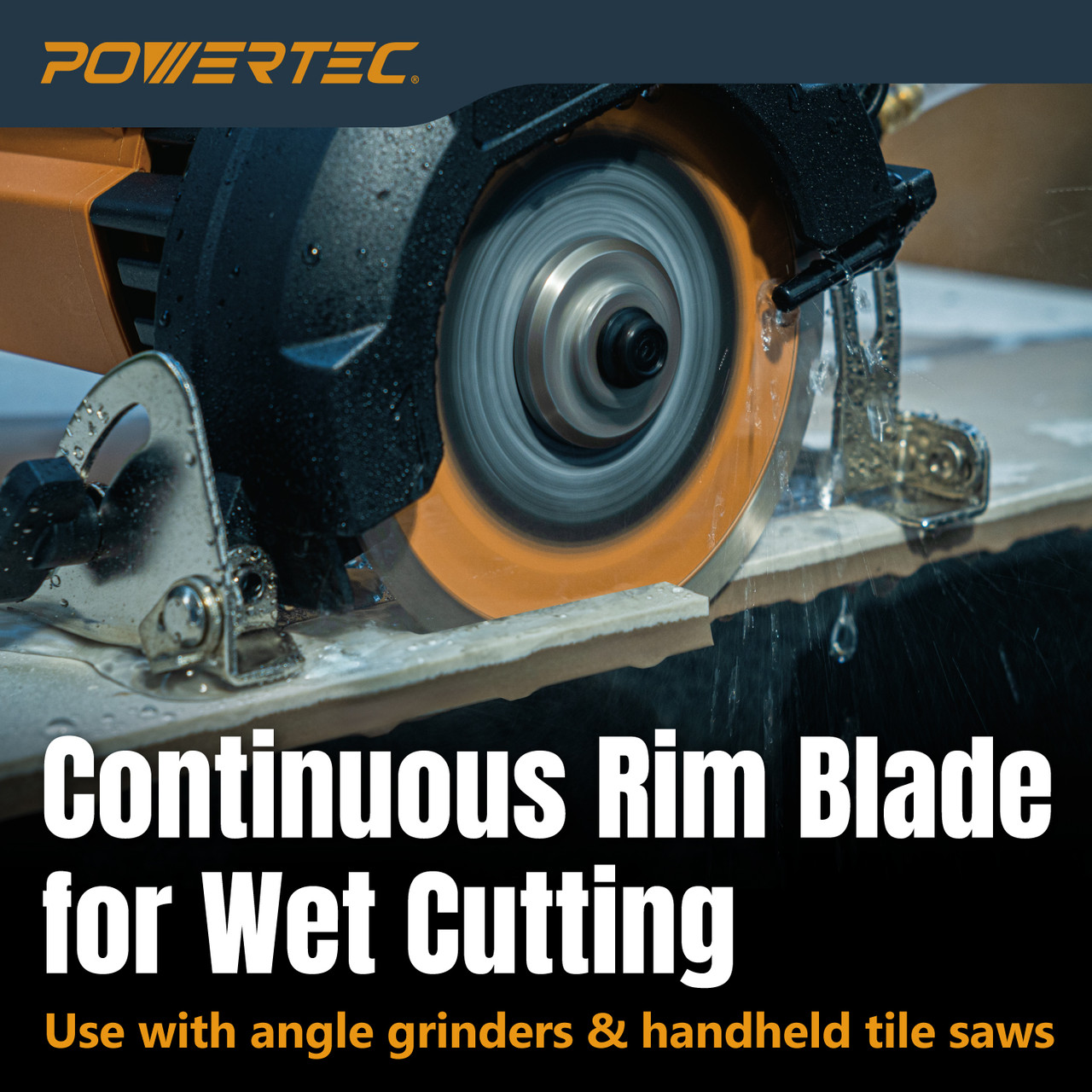 14007 4-1/2 Inch Continuous Rim Diamond Saw Blade for Angle Grinder Wet ...