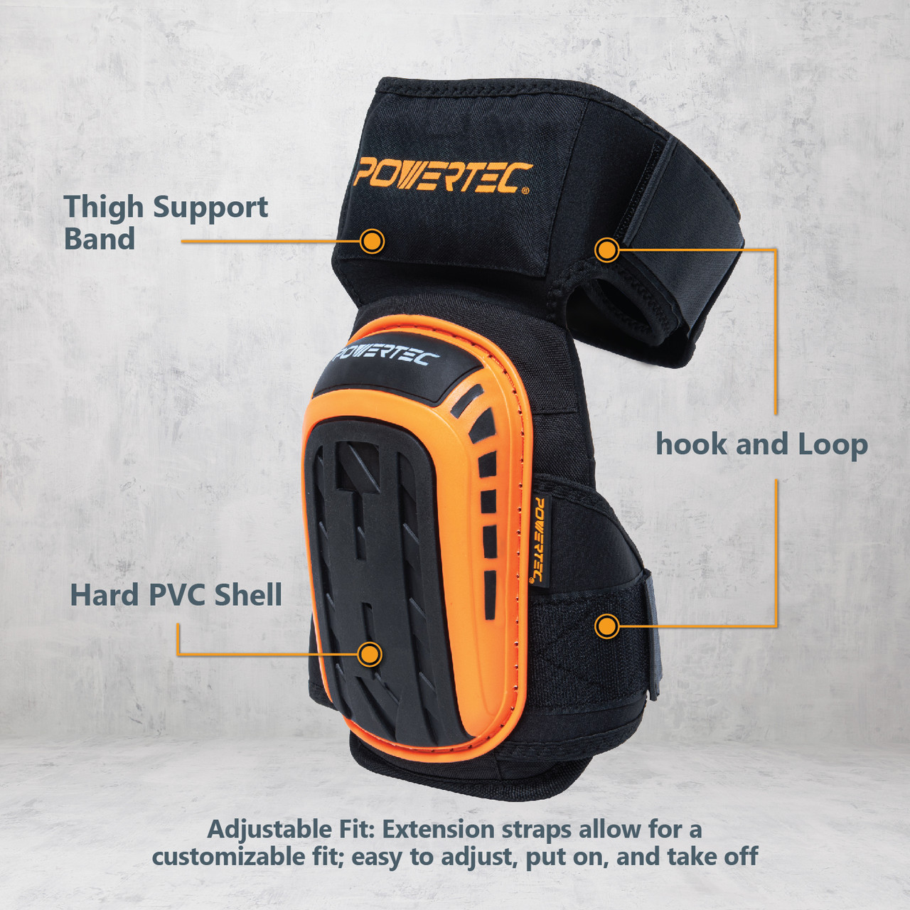 71880 Thick Gel Foam Premium Knee Pads, 1 Pair - POWERTEC