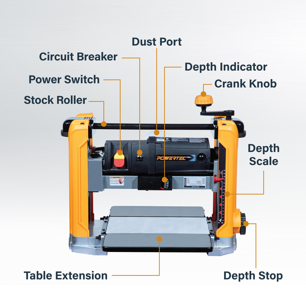 PL1303 15-Amp 13-Inch Three-Blade Benchtop Thickness Planer
