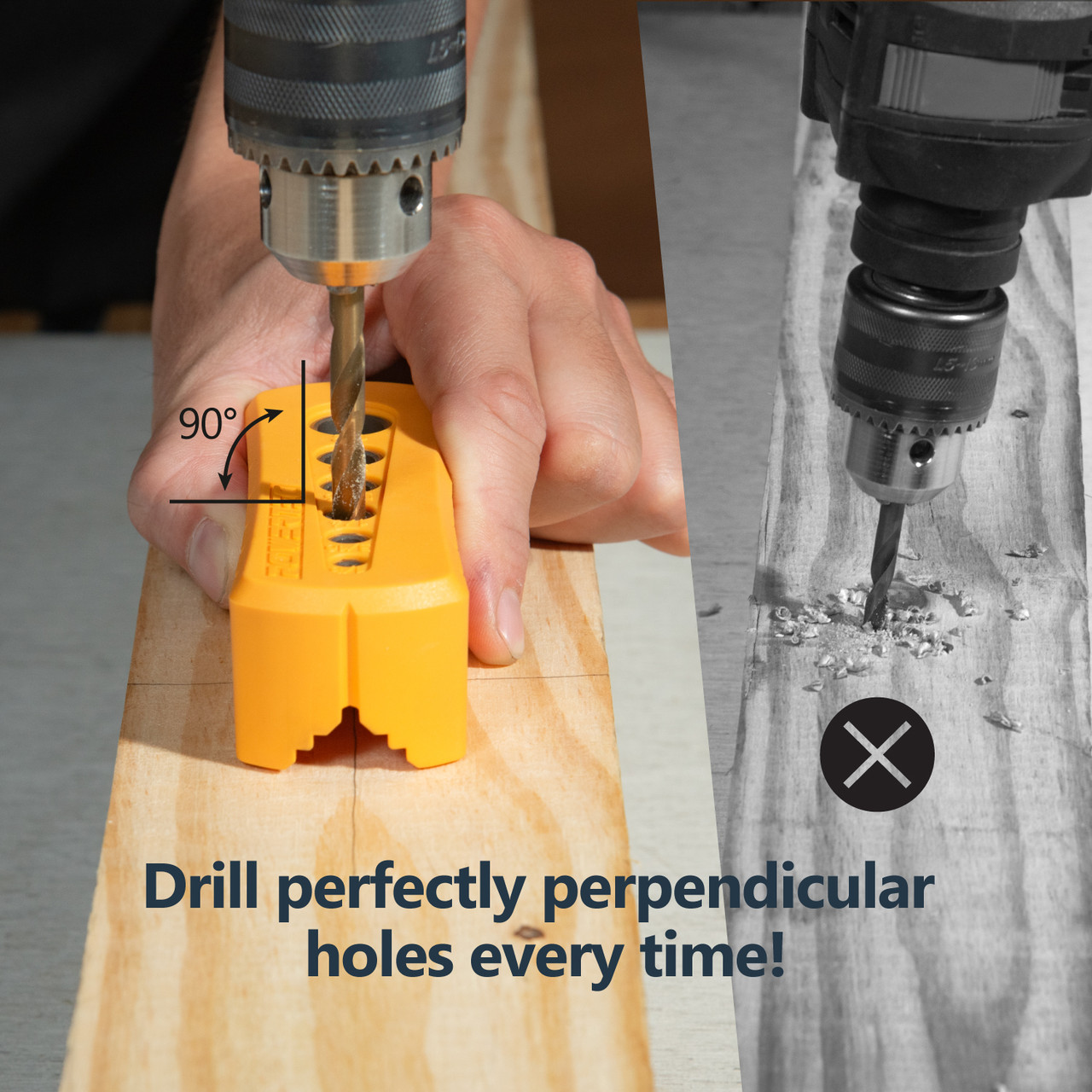 71971 Drill Guide - Multi-Functional Drill Jig Block w/ 6 Common Drill ...