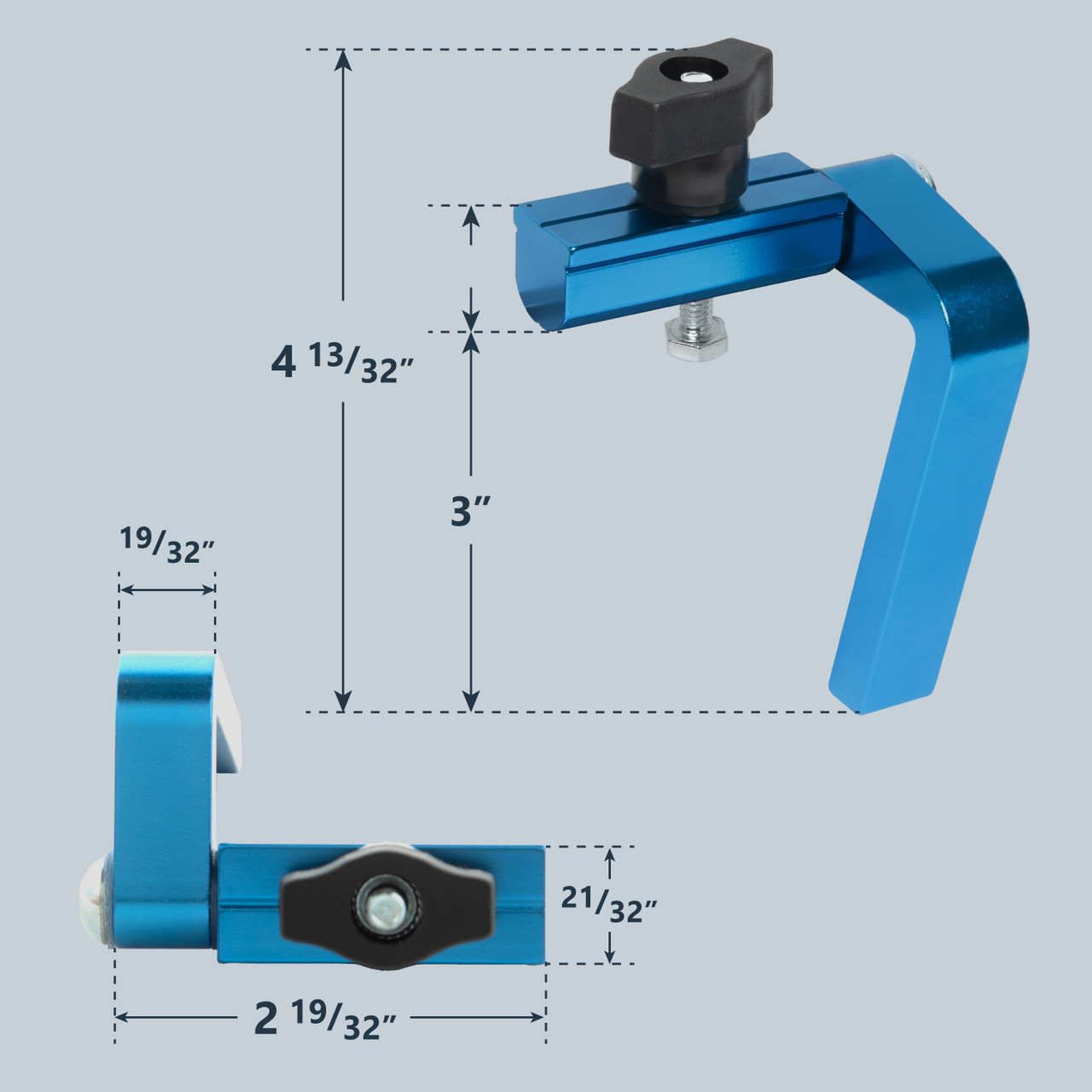 3-Inch Fence Flip Stop with Hex Bolt for Woodworking