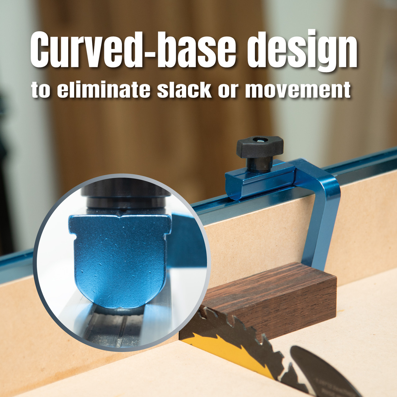3-Inch Fence Flip Stop with Hex Bolt for Woodworking