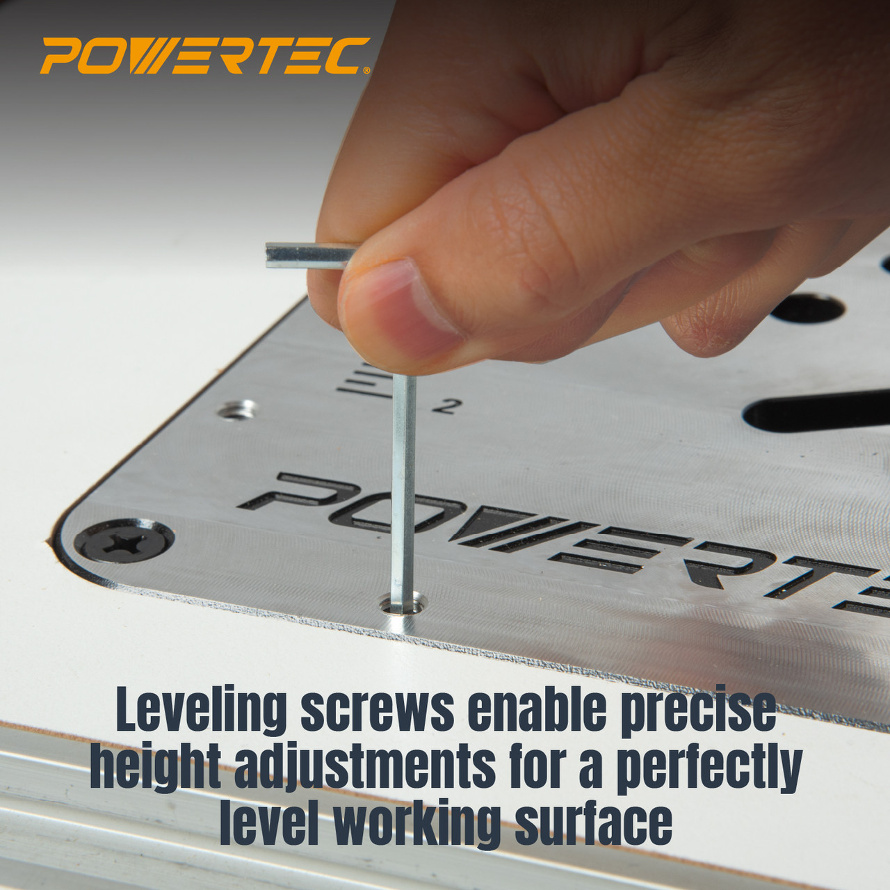 71850 Aluminum Router Table Insert Plate with Reducer Rings, Leveling Screws, and Starting Pin