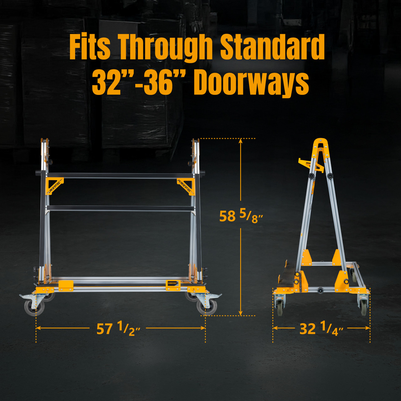 71983 Large Format Tile & Slab Transport Cart - Heavy Duty, Foldable ...
