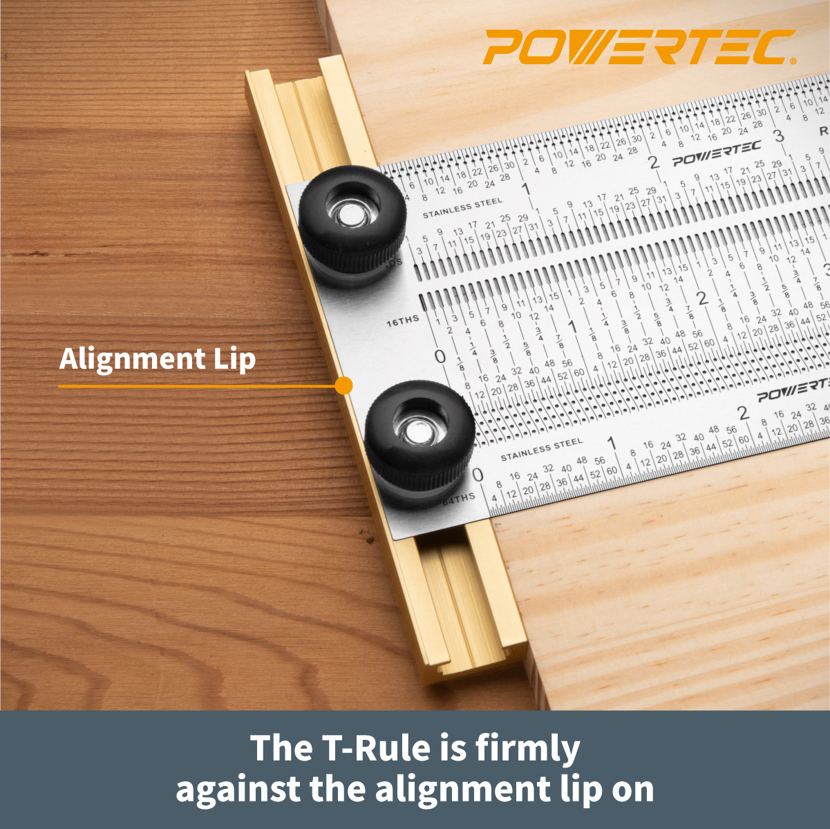 POWERTEC 80026 18-Inch Precision Marking T-Ruler