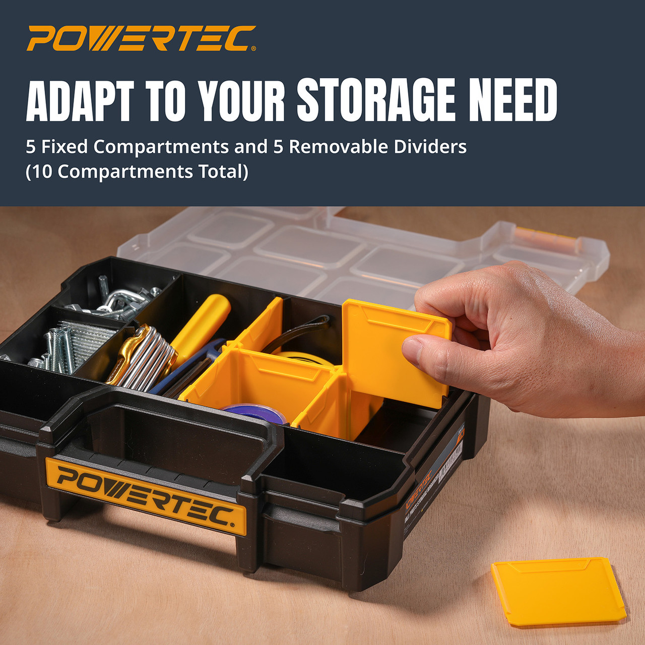 72117 Small Parts Organizer & Tool Box – 10 Compartments