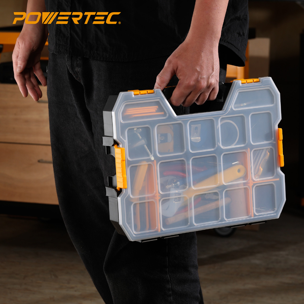 72118 Stackable Tool Box Organizer with Removable Dividers